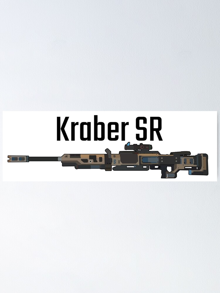 "Apex Legends Kraber Sniper Rifle White" Poster by LutzieCreations ...