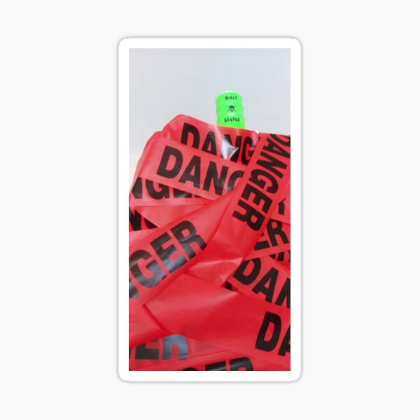 "Danger" Sticker for Sale by Flintstunner | Redbubble
