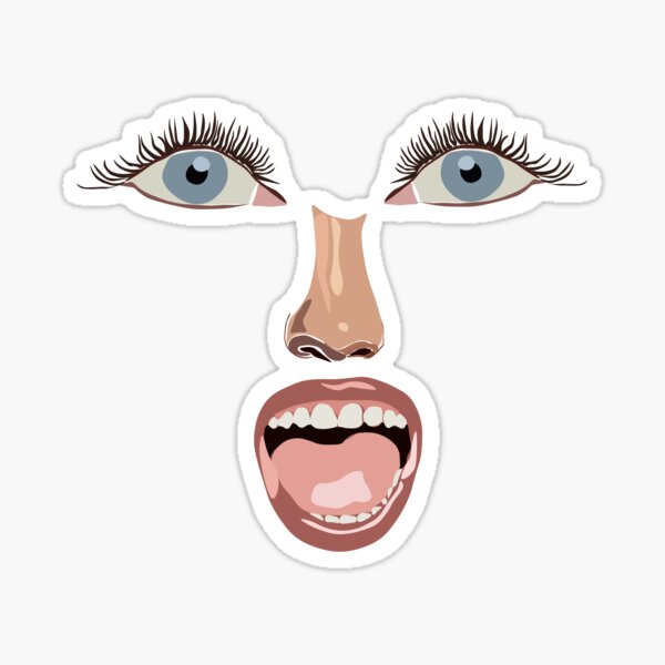 Eyes Mouth Nose Stickers | Redbubble