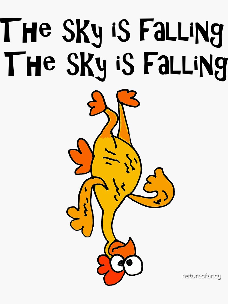 "Funny Sky is Falling Rubber Chicken" Sticker by naturesfancy | Redbubble
