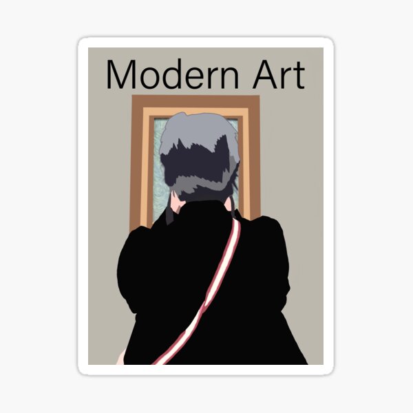 "Modern Art " Sticker for Sale by NeonCrabStudio | Redbubble