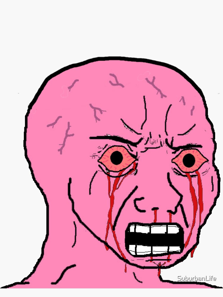 "Pink Wojak" Sticker for Sale by SuburbanLife | Redbubble