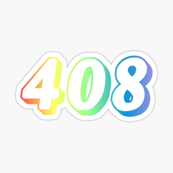 "408 area code" Sticker for Sale by norcalkara | Redbubble