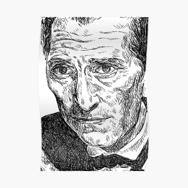"Peter Cushing Drawing - Horror Movie Star Series" Poster by ...