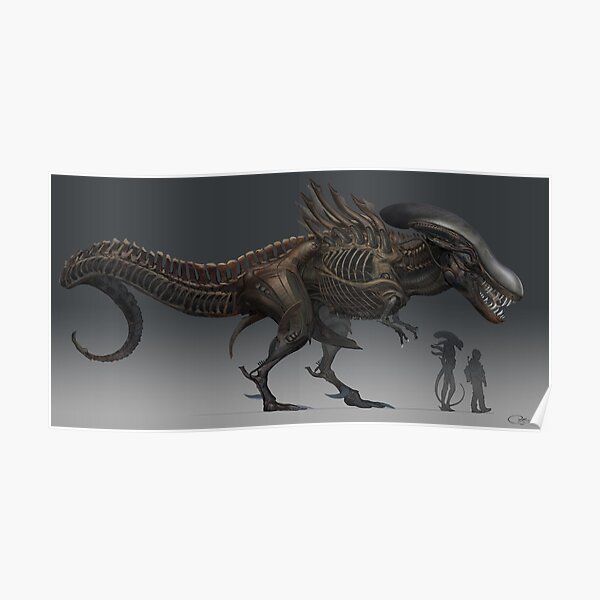 Poster « Alien T. rex », par arvalis | Redbubble