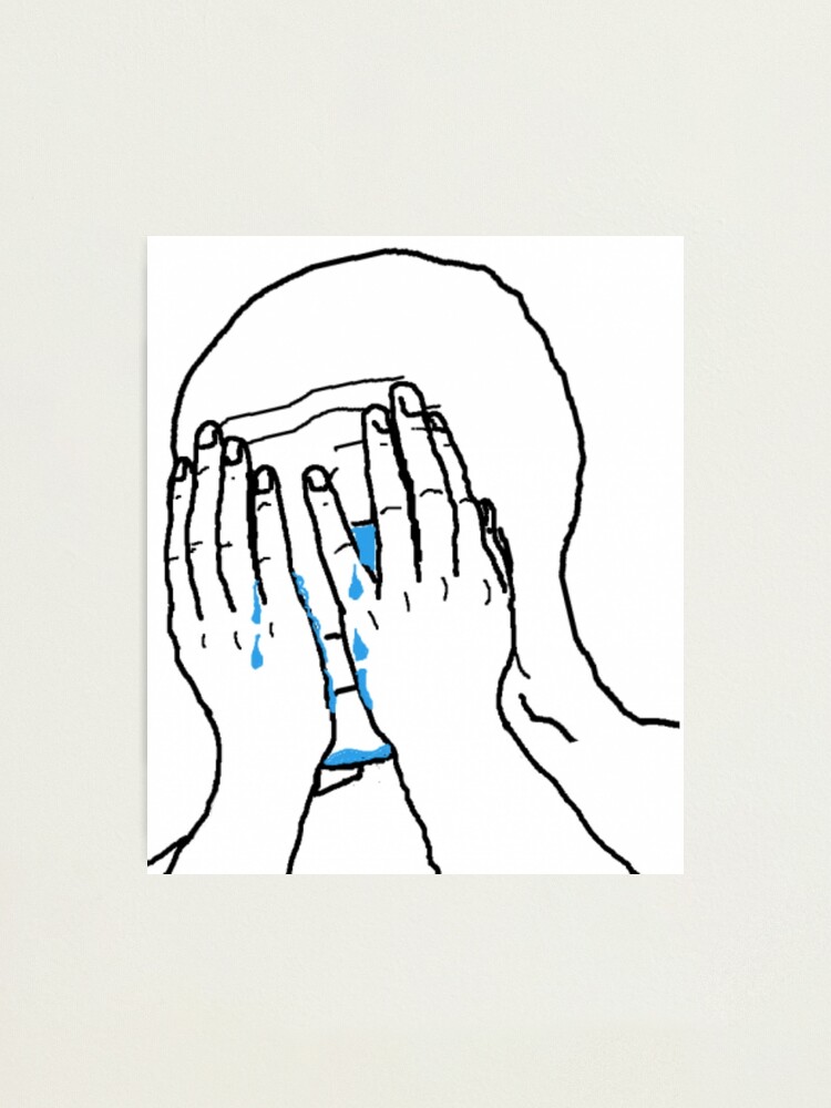 "Crying Wojak" Photographic Print for Sale by SuburbanLife | Redbubble