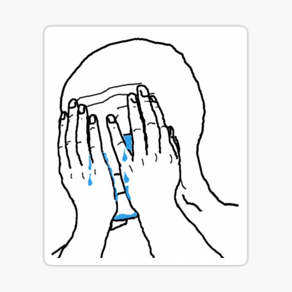 "Crying Wojak" Sticker by SuburbanLife | Redbubble