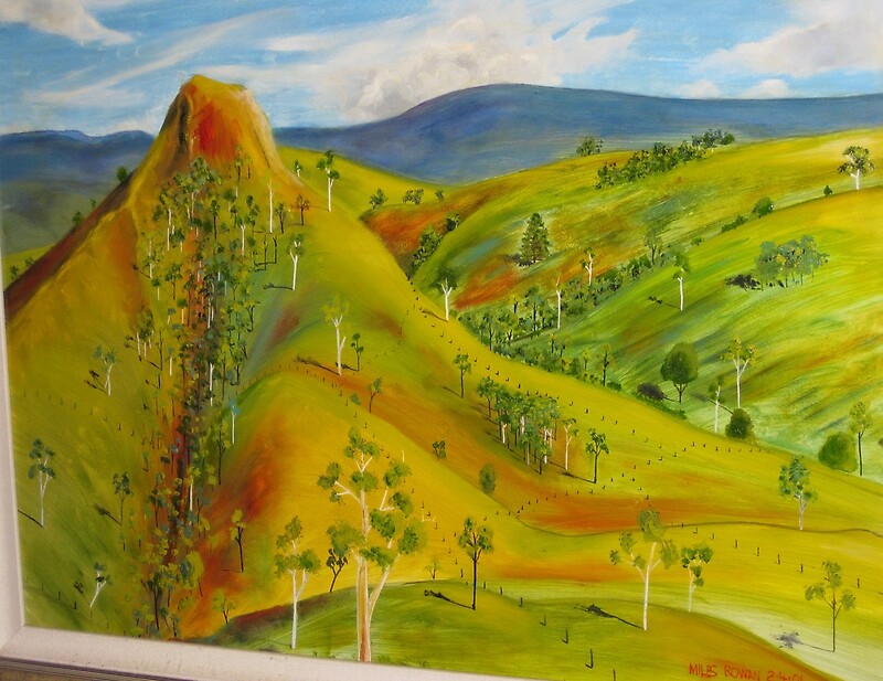 "Hinterland Landscape" by Miles Rowan | Redbubble