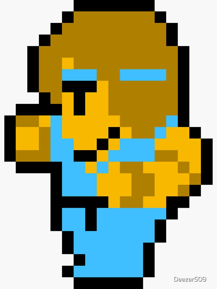 "Black Belt / Monk sprite" Sticker for Sale by Deezer509 | Redbubble