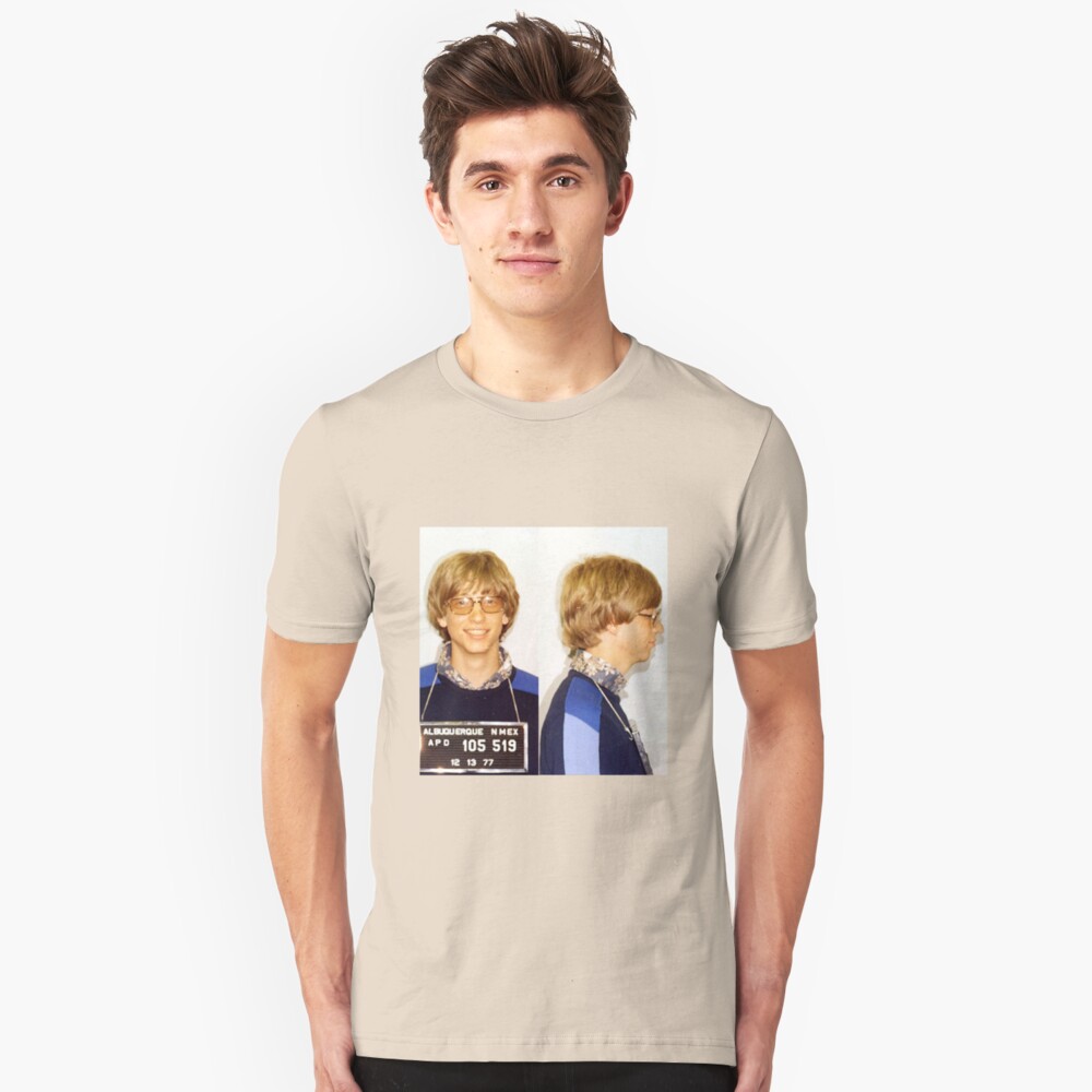 "Bill Gates Mugshot" T-shirt by addyreck | Redbubble