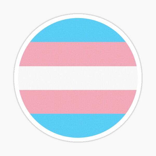 "Trans Pride Flag Circle Sticker" Sticker for Sale by lilwulfart ...