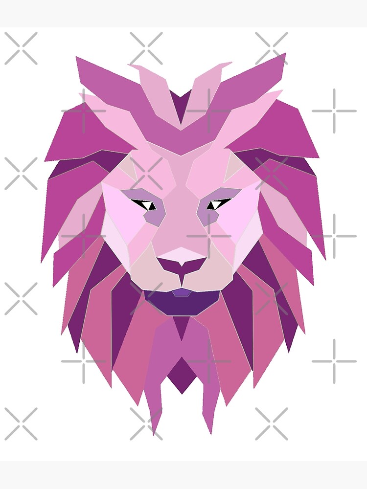 "Purple Lion" Art Print for Sale by ColorfulCortex | Redbubble