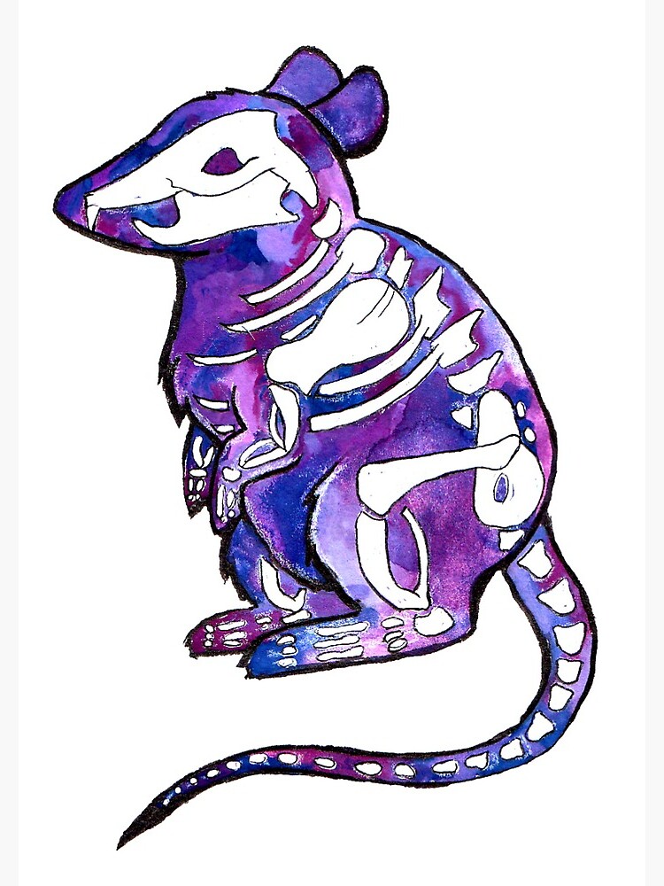 "Skeleton Rat" Spiral Notebook for Sale by SprinkleBunny | Redbubble