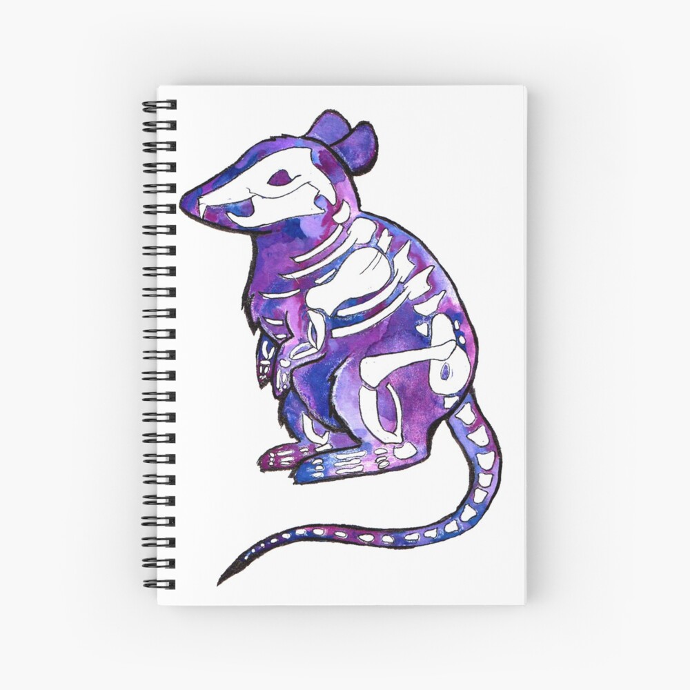 "Skeleton Rat" Spiral Notebook for Sale by SprinkleBunny | Redbubble