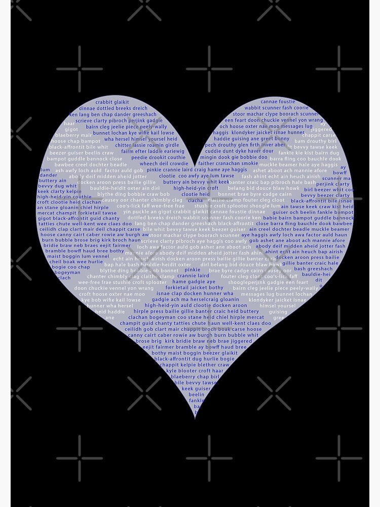 "Scots Words in a Saltire in a Heart" Spiral Notebook by SiobhanFraser ...