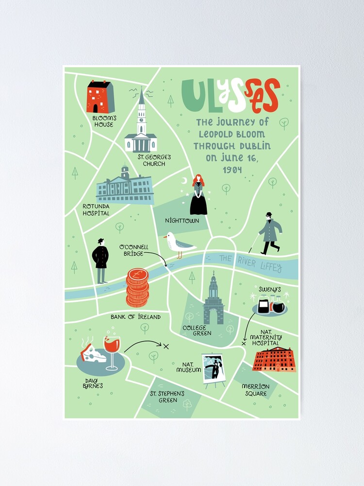 "Ulysses Map" Poster for Sale by grrrenadine | Redbubble