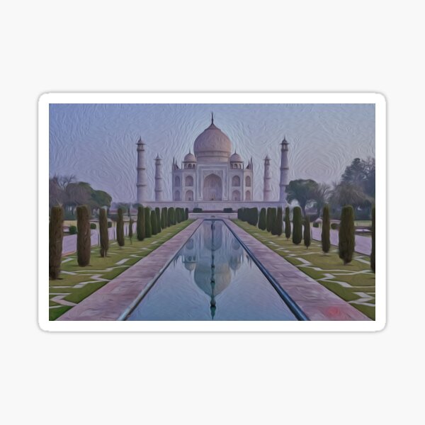 "Taj Mahal Digital Art " Sticker for Sale by davidelder | Redbubble