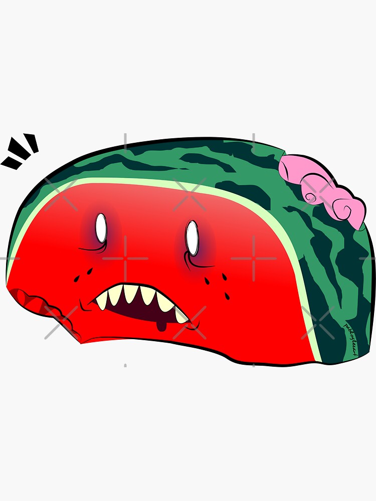 "Watermelon Zombie" Sticker for Sale by pabloglezart | Redbubble
