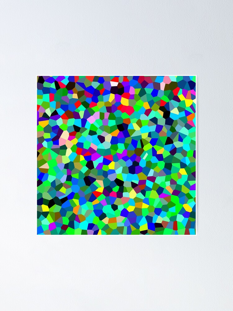 "Colourful Extreme Random 2d Polygonized Pixel Pattern" Poster for Sale ...