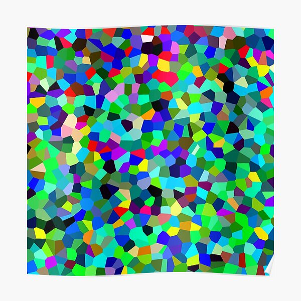 "Colourful Extreme Random 2d Polygonized Pixel Pattern" Poster for Sale ...