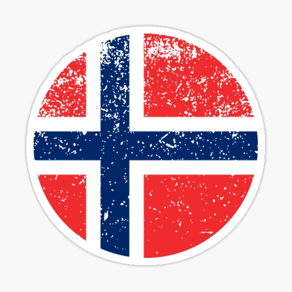 "Norway flag" Sticker by TheRealaen | Redbubble