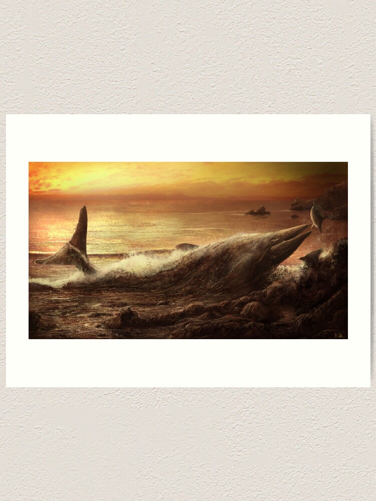 "Temnodontosaurus eurycephalus and Ichthyosaurus breviceps" Art Print ...