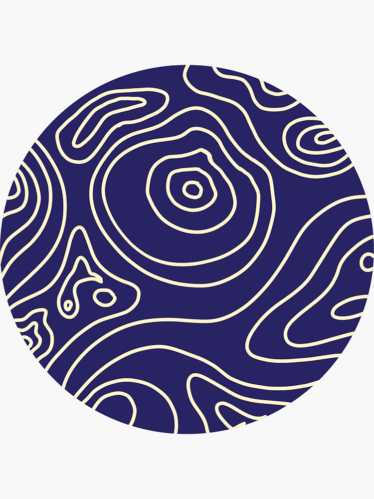 "Topographical Map" Sticker by Merpagur | Redbubble