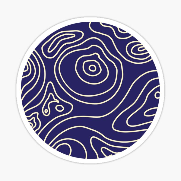 "Topographical Map" Sticker by Merpagur | Redbubble