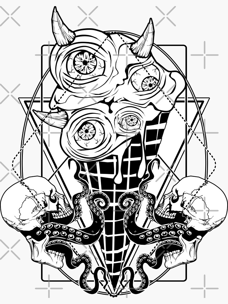 "EYE SCREAM" Sticker for Sale by VonKowen | Redbubble