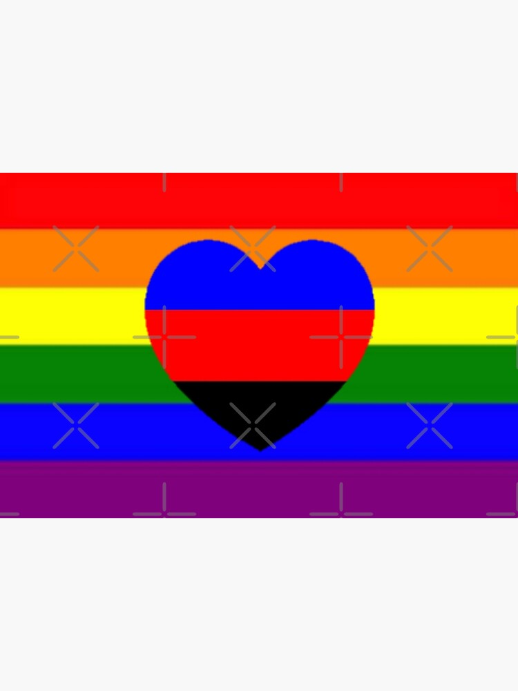 "Gay Pride Flag with Polyam Heart" Poster for Sale by queerwriter ...