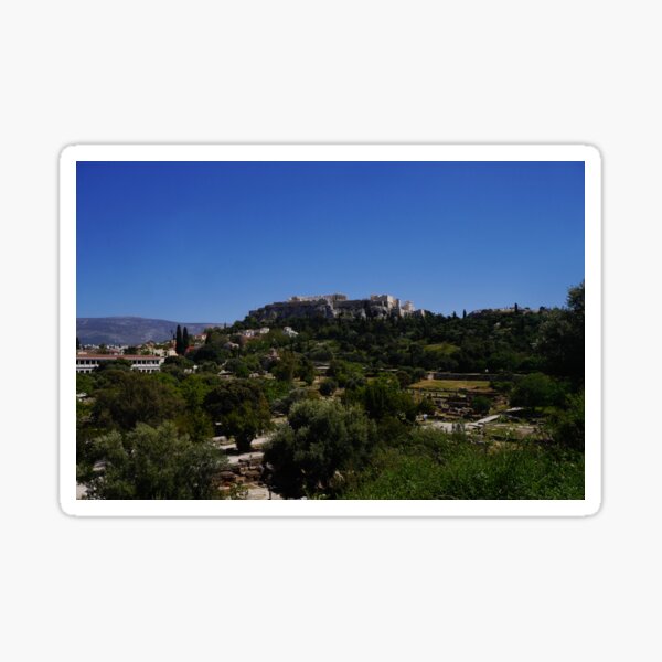 "Ancient Agora of Athens: View of the Acropolis" Sticker for Sale by ...