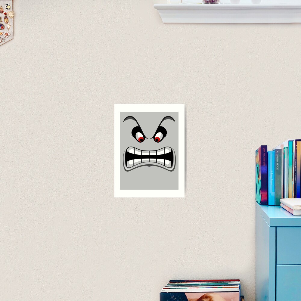 "Thwomp face !" Art Print for Sale by Alondyte | Redbubble