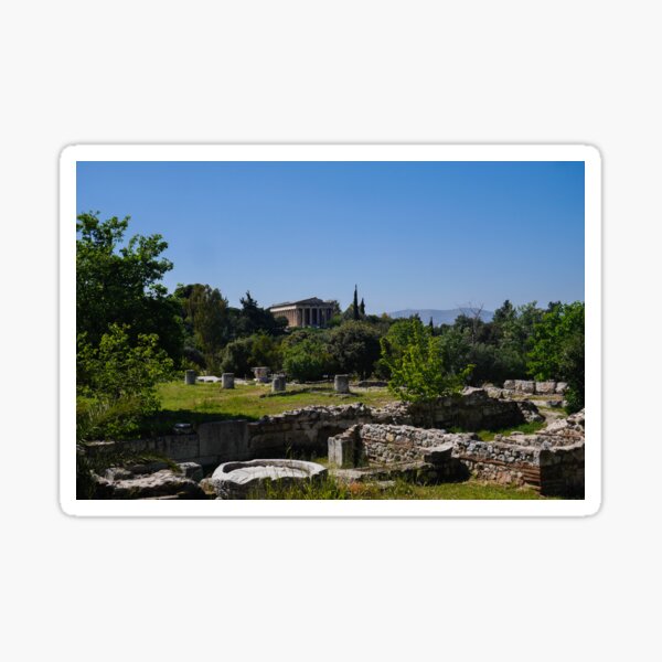 "Ancient Agora of Athens: Temple of Hephaestus" Sticker by angpics ...