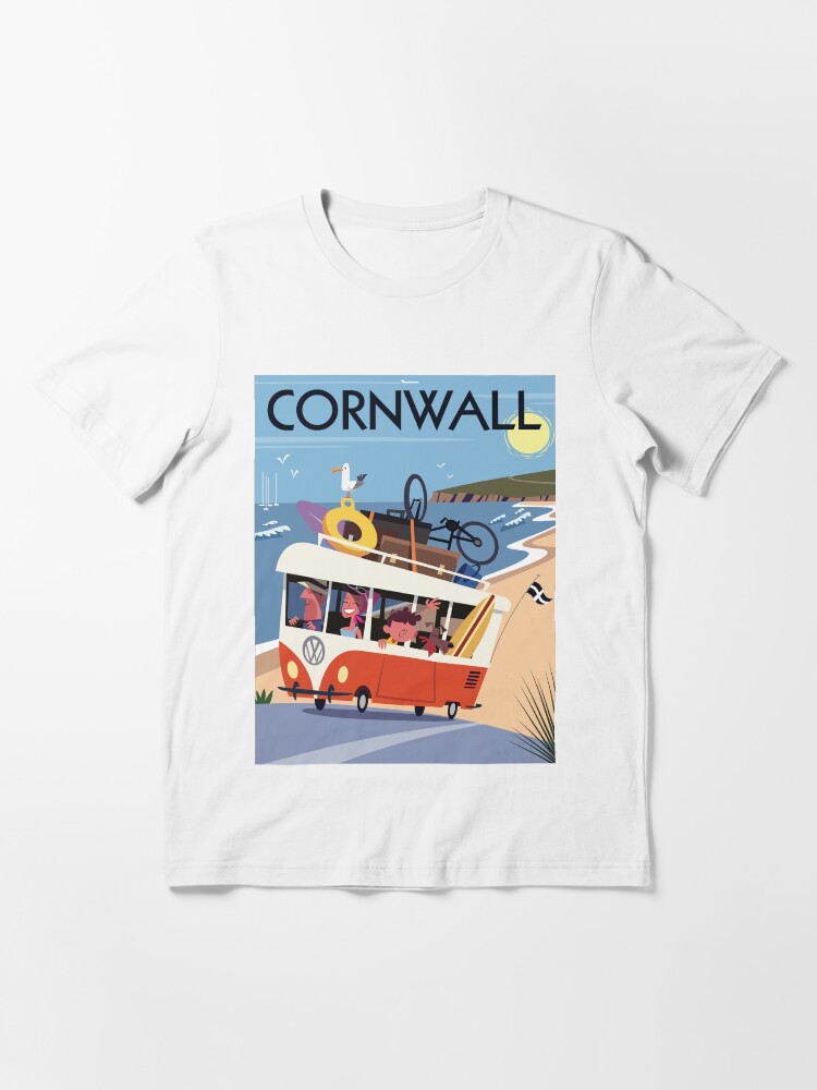 "Cornwall poster" T-shirt for Sale by GAGodel | Redbubble | cornwall t ...