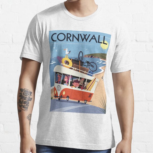"Cornwall poster" T-shirt for Sale by GAGodel | Redbubble | cornwall t ...