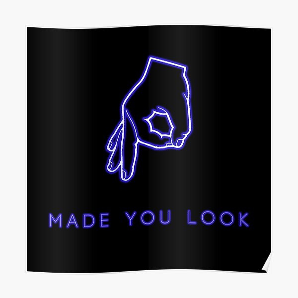 "The Circle Hand Game Neon" Poster by Barnyardy | Redbubble