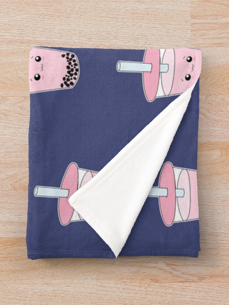 "Cute Bubble Tea Kawaii Boba" Throw Blanket for Sale by arpldesigns ...