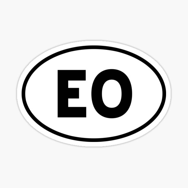"Oval EO" Sticker for Sale by ovals2 | Redbubble