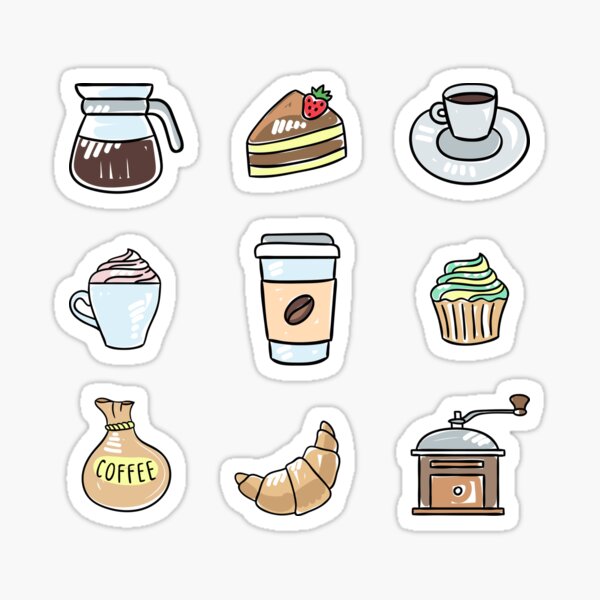 "Coffee Shop Drawings" Sticker for Sale by 4Craig | Redbubble