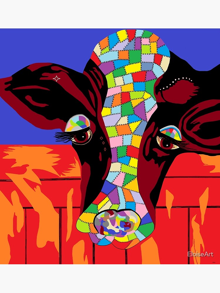 "Calico Cow" Poster for Sale by EloiseArt | Redbubble