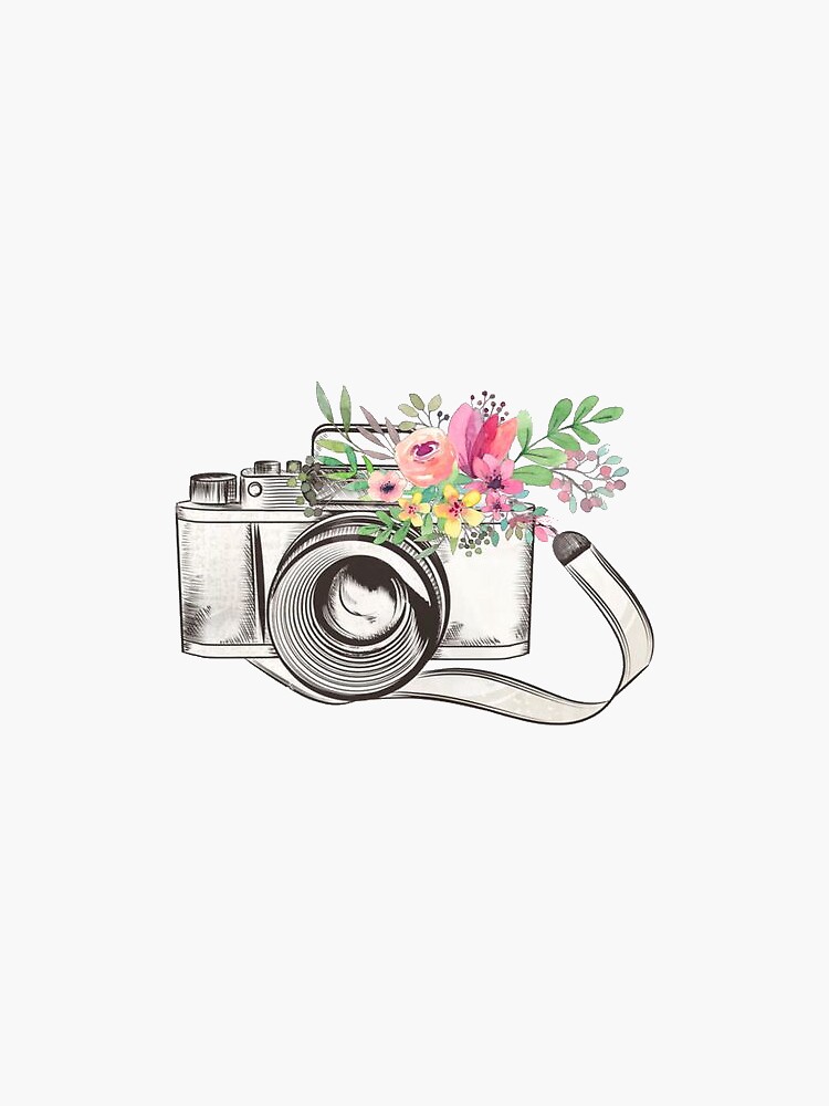 "Flower Camera" Sticker for Sale by ewilk123 | Redbubble