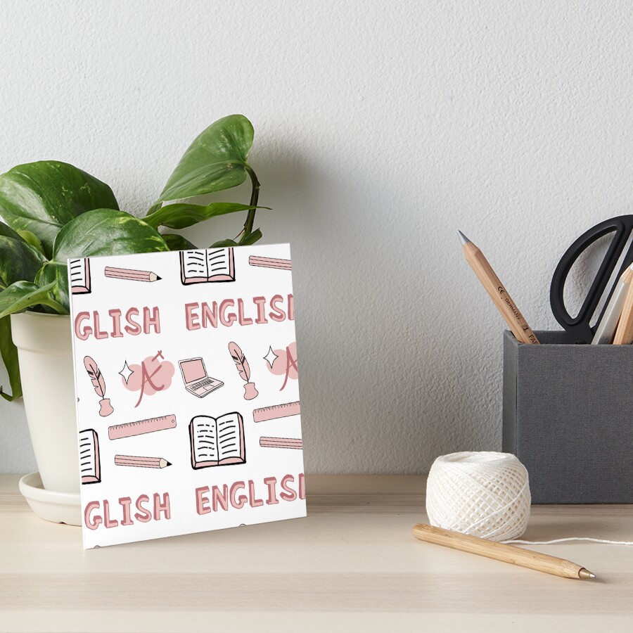 "Peach English School Subject Sticker Pack" Poster for Sale by The ...
