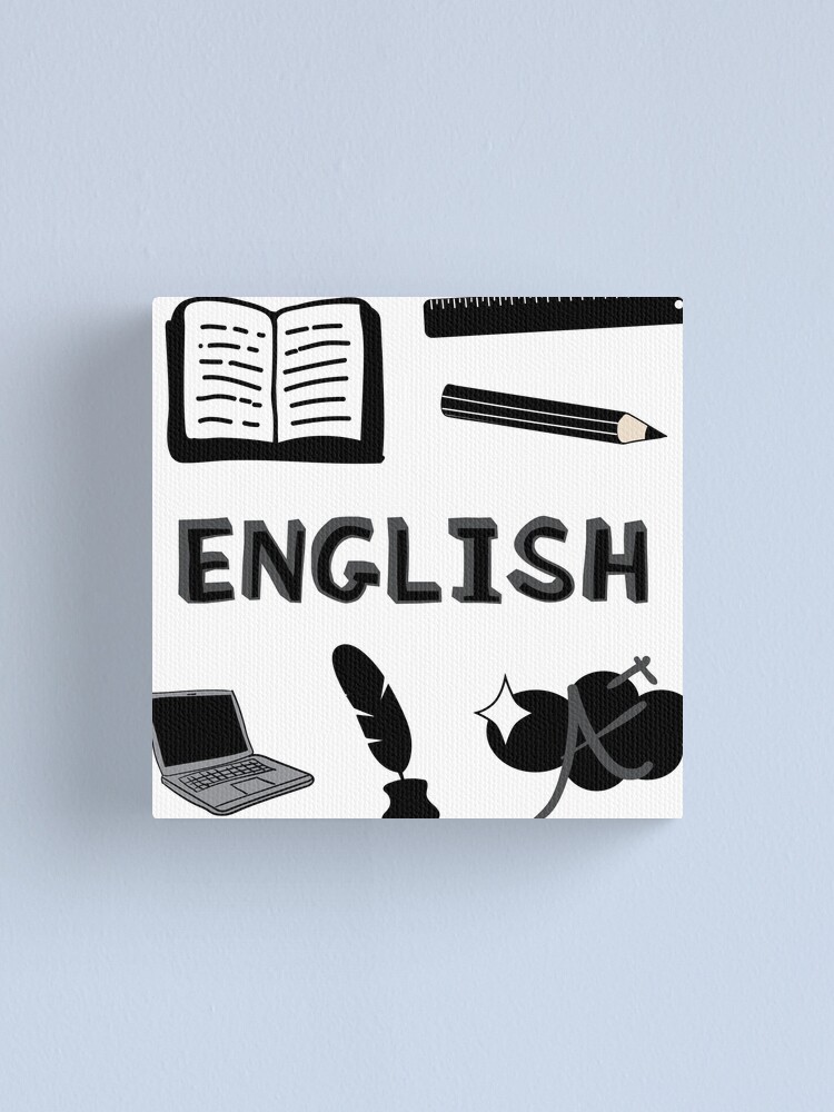 "Black English School Subject Sticker Pack" Canvas Print by The-Goods ...