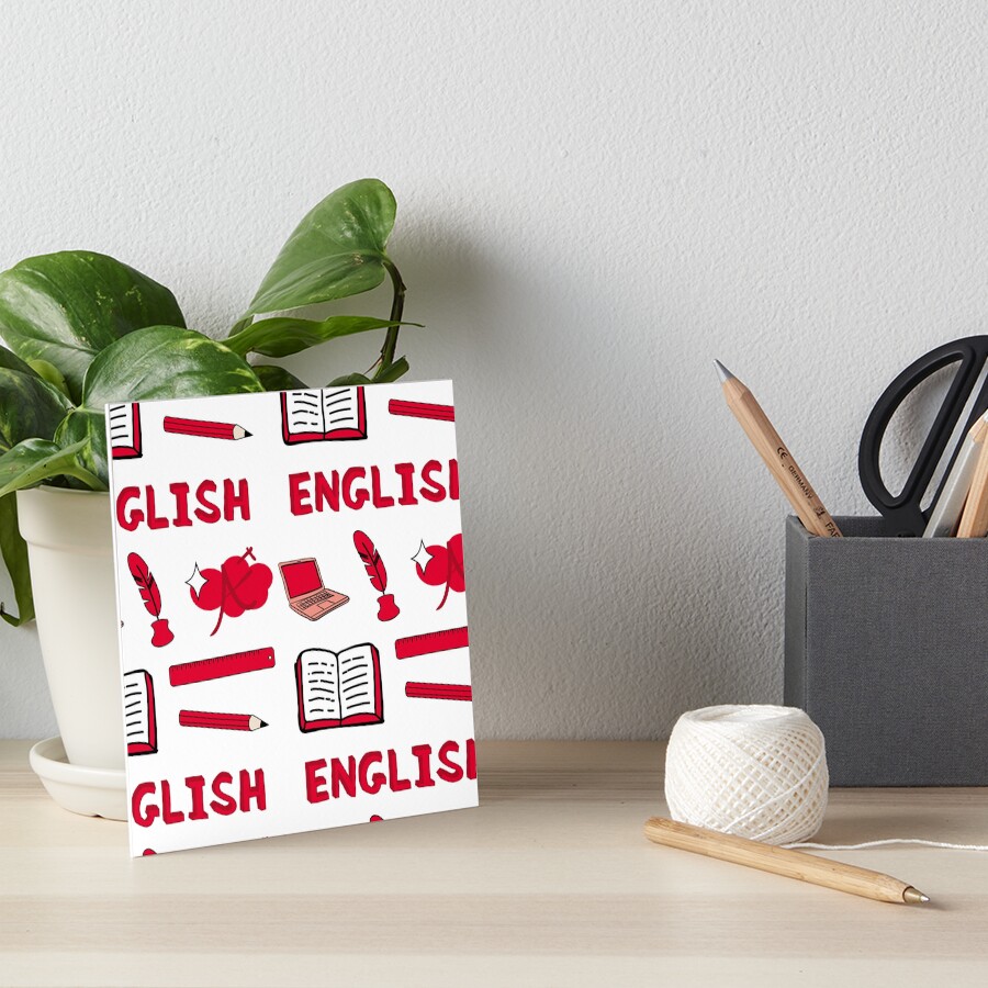 "Red English School Subject Sticker Pack" Poster for Sale by The-Goods ...