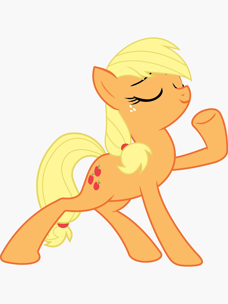"Applejack Strikes A Pose" Sticker for Sale by Wissle | Redbubble