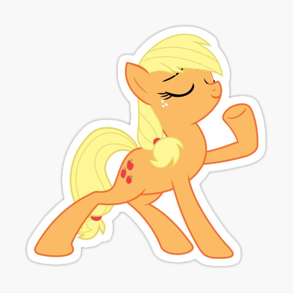 "Applejack Strikes A Pose" Sticker for Sale by Wissle | Redbubble