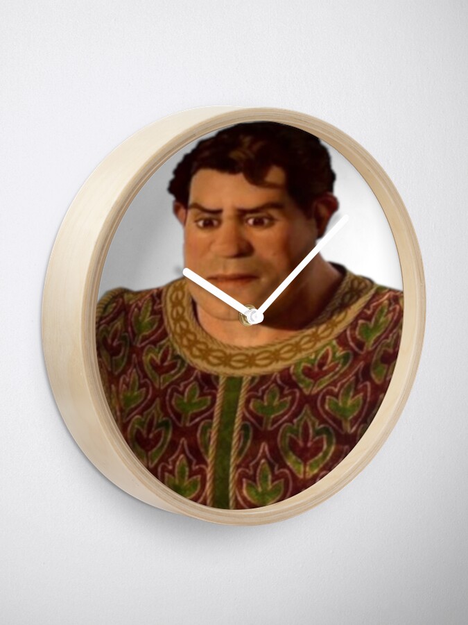 "Handsome Human Shrek" Clock for Sale by SnackDealer3179 | Redbubble
