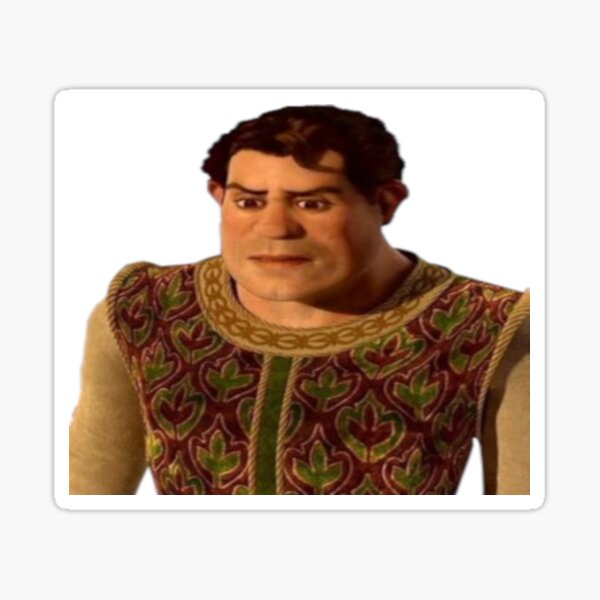 "Handsome Human Shrek" Sticker for Sale by SnackDealer3179 | Redbubble