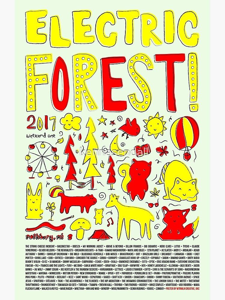 "Electric Forest 2017" Poster for Sale by kennasendall | Redbubble