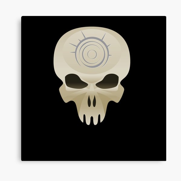 "Halo - Mythic Skull" Canvas Print for Sale by BitRadical | Redbubble